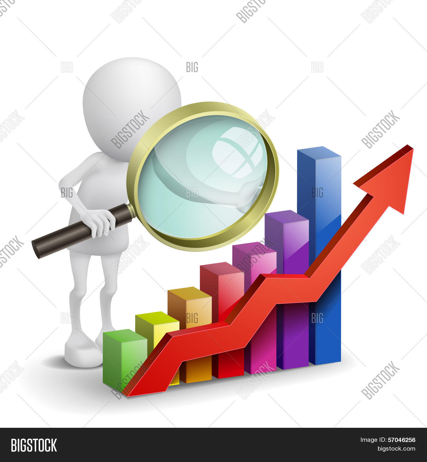 3D Person Graph Vector & Photo (Free Trial) | Bigstock