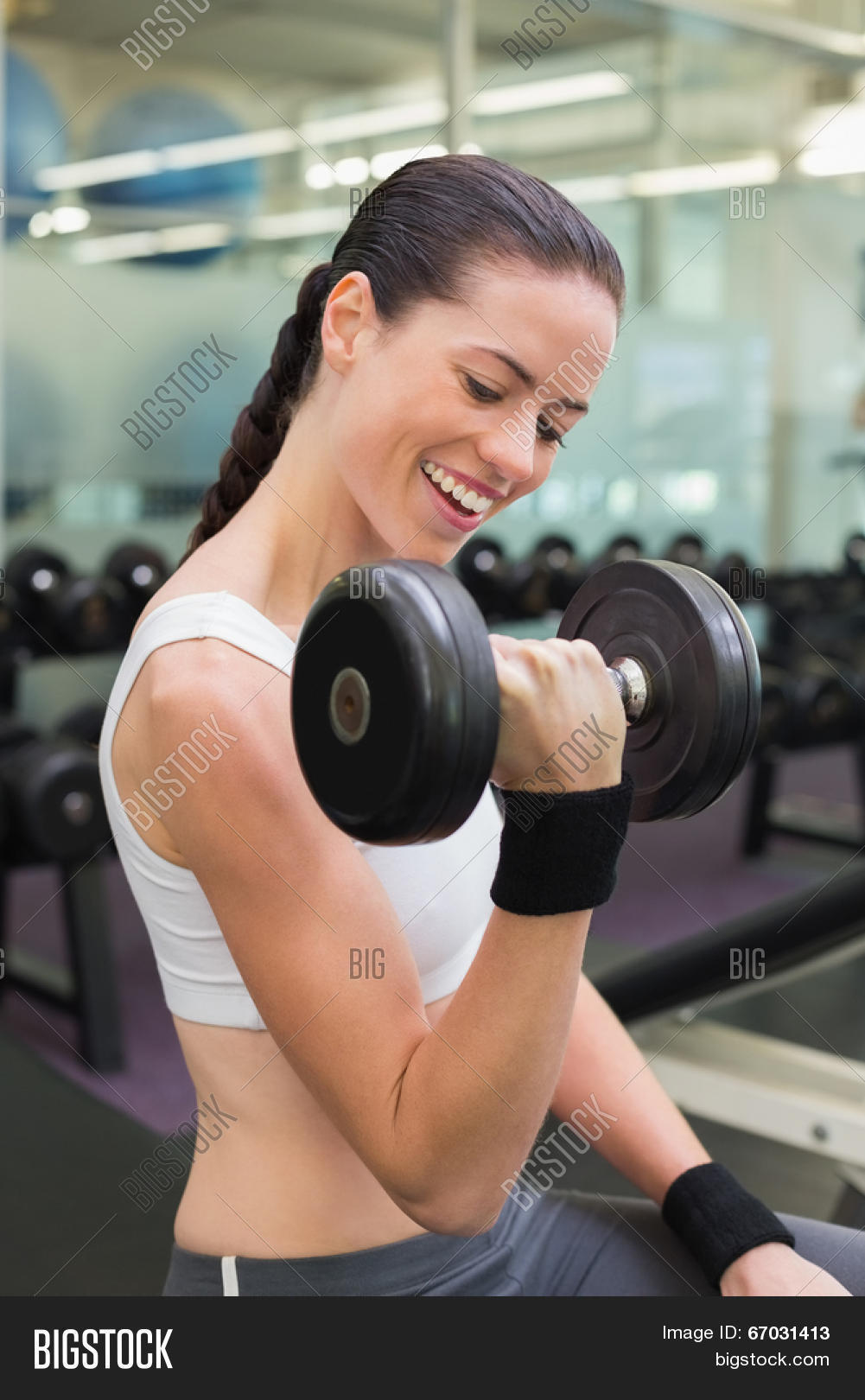 Fit Smiling Brunette Image & Photo (Free Trial) | Bigstock
