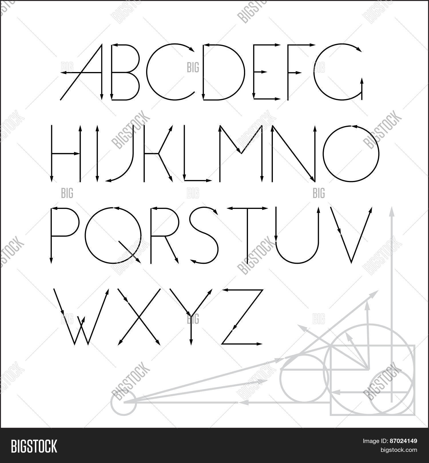 ABC Vector Font Vector & Photo (Free Trial) | Bigstock