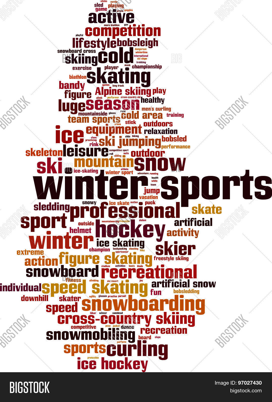 Winter Sports Word Vector & Photo (Free Trial) | Bigstock