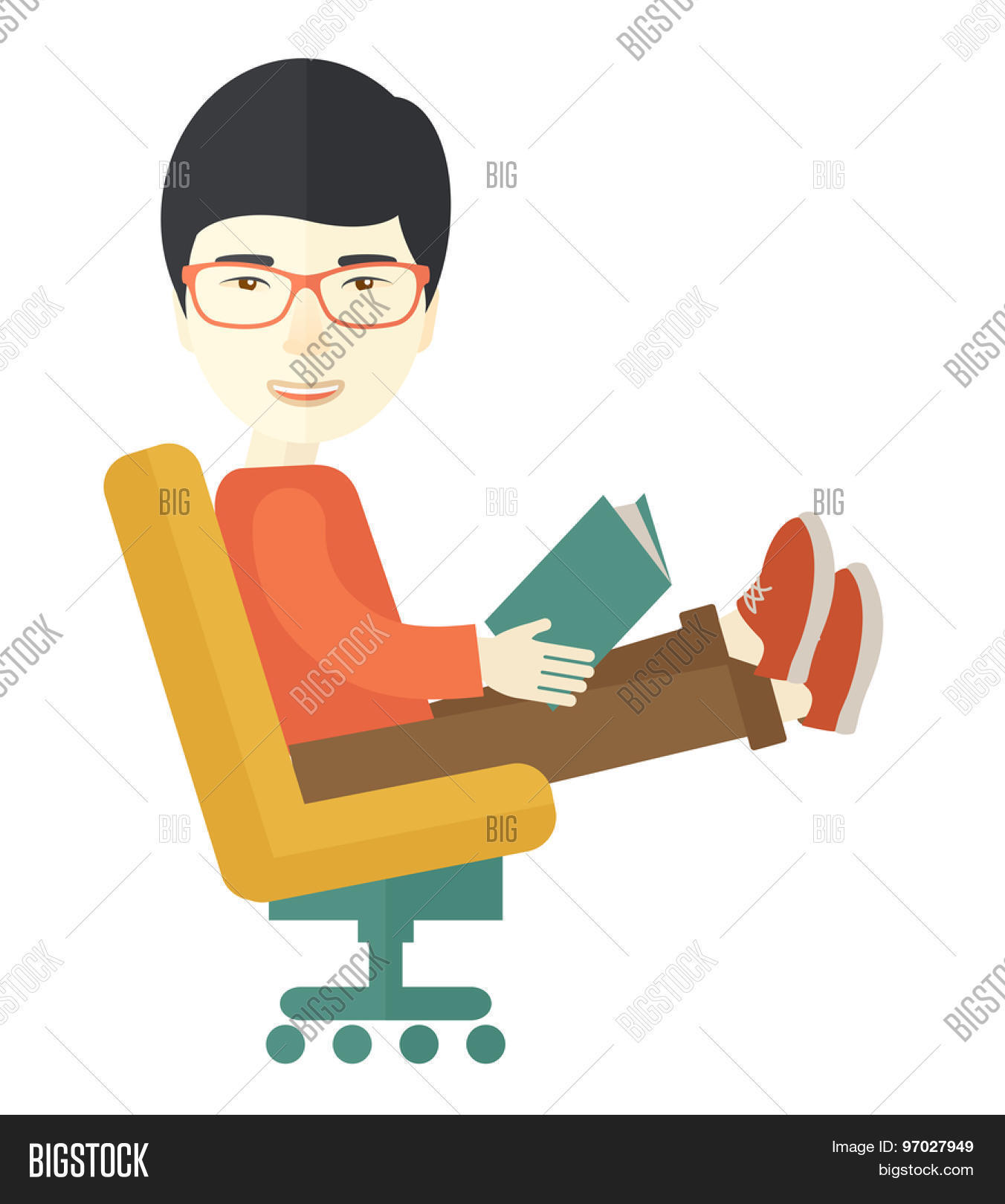 Asian Man Sit Down Vector & Photo (Free Trial) | Bigstock