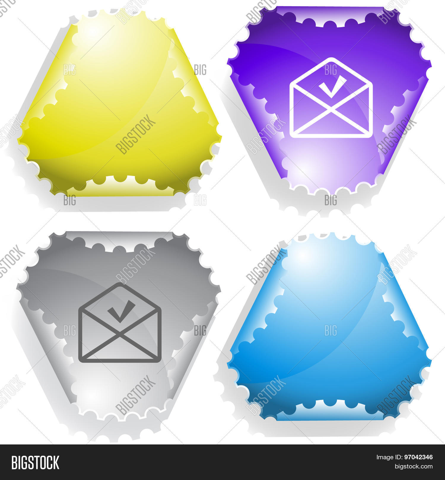 Mail Ok. Vector Vector & Photo (Free Trial) | Bigstock