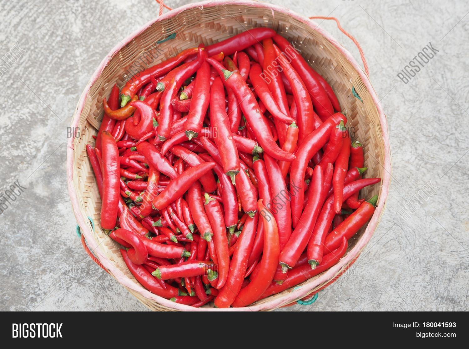 Many Red Chili Basket Image & Photo (Free Trial) | Bigstock