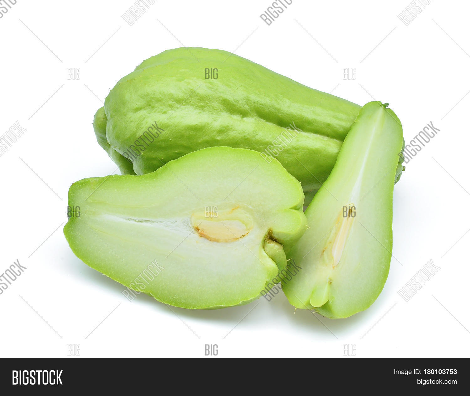 Sliecd Fresh Chayote Image & Photo (Free Trial) | Bigstock