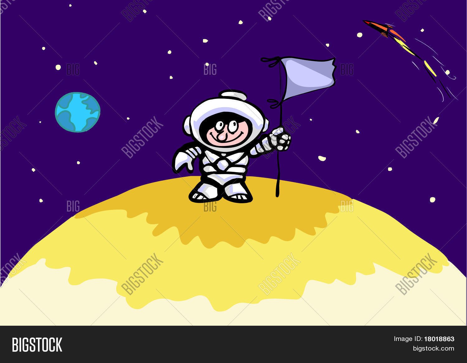 Funny Astronaut On Vector & Photo (Free Trial) | Bigstock