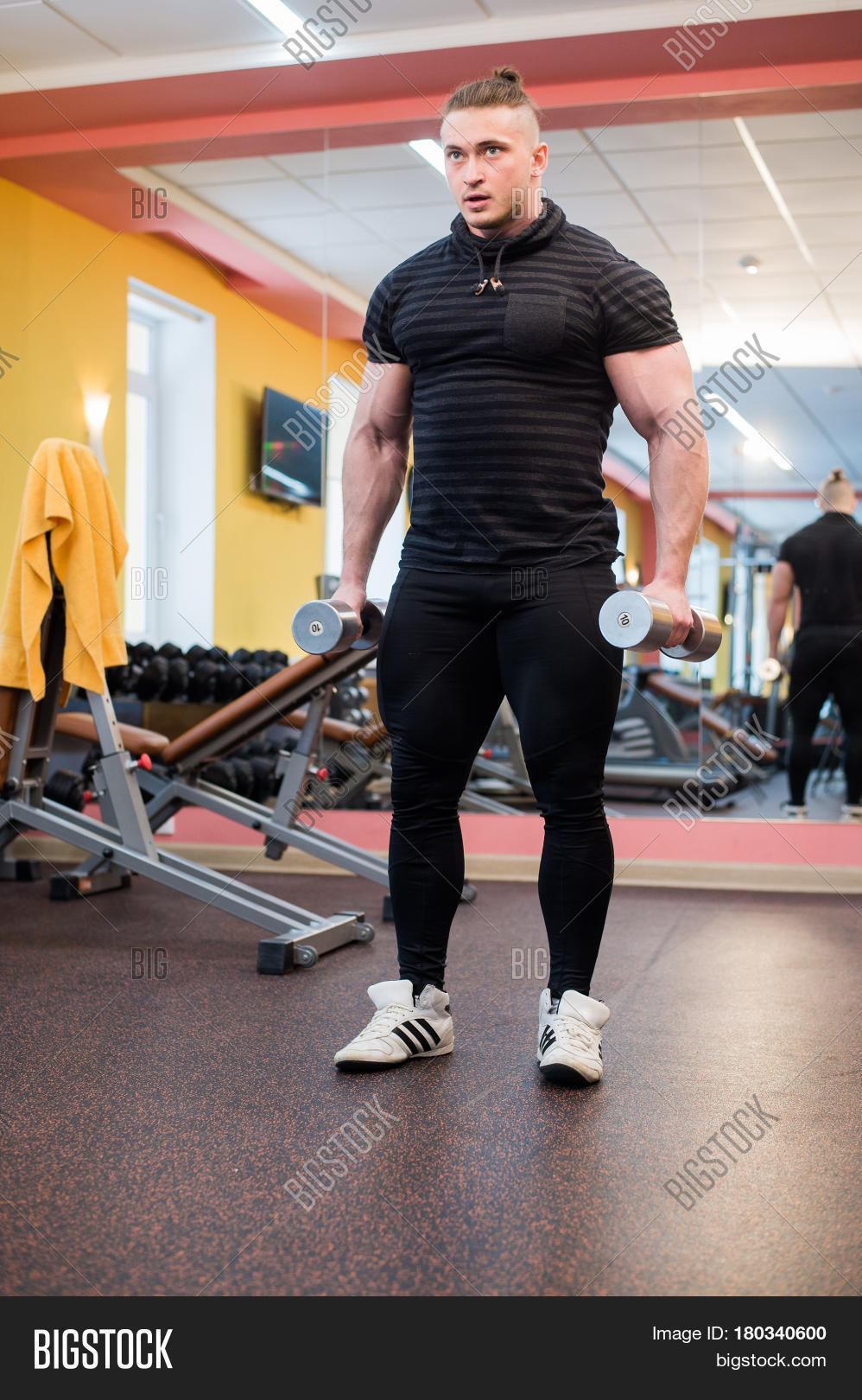 Strong Man Gym Doing Image & Photo (Free Trial) | Bigstock