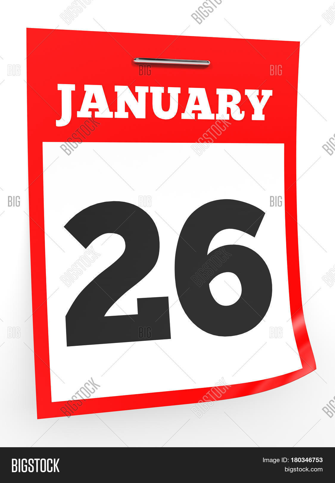 January 26. Calendar Image & Photo (Free Trial) | Bigstock
