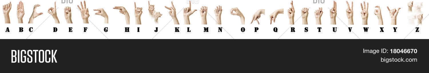 Asl Alphabet Labels Image & Photo (Free Trial) | Bigstock