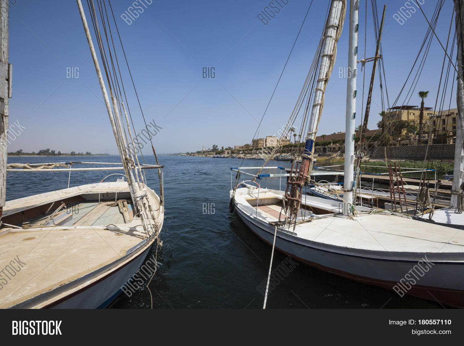 Wooden Boats Felucca Image & Photo (Free Trial) | Bigstock