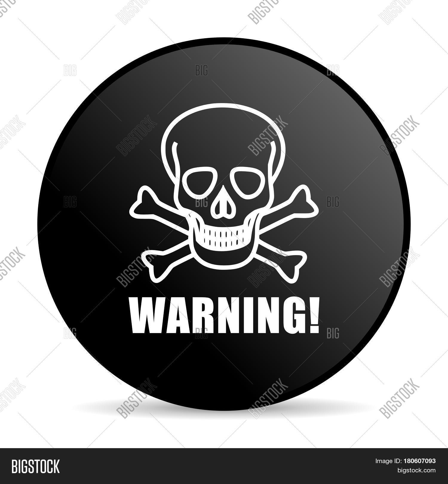 Warning Skull Black Image & Photo (Free Trial) | Bigstock