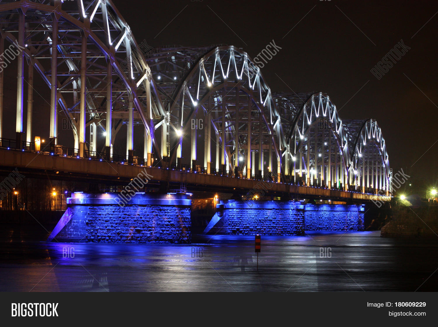 Railway Bridge Night Image & Photo (Free Trial) | Bigstock