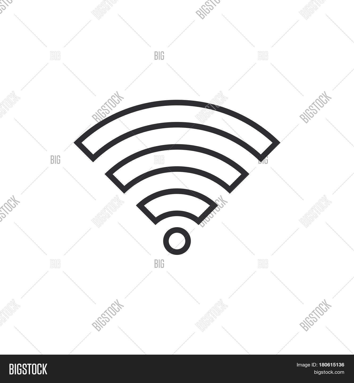 Wifi Signal Line Icon Vector & Photo (Free Trial) | Bigstock