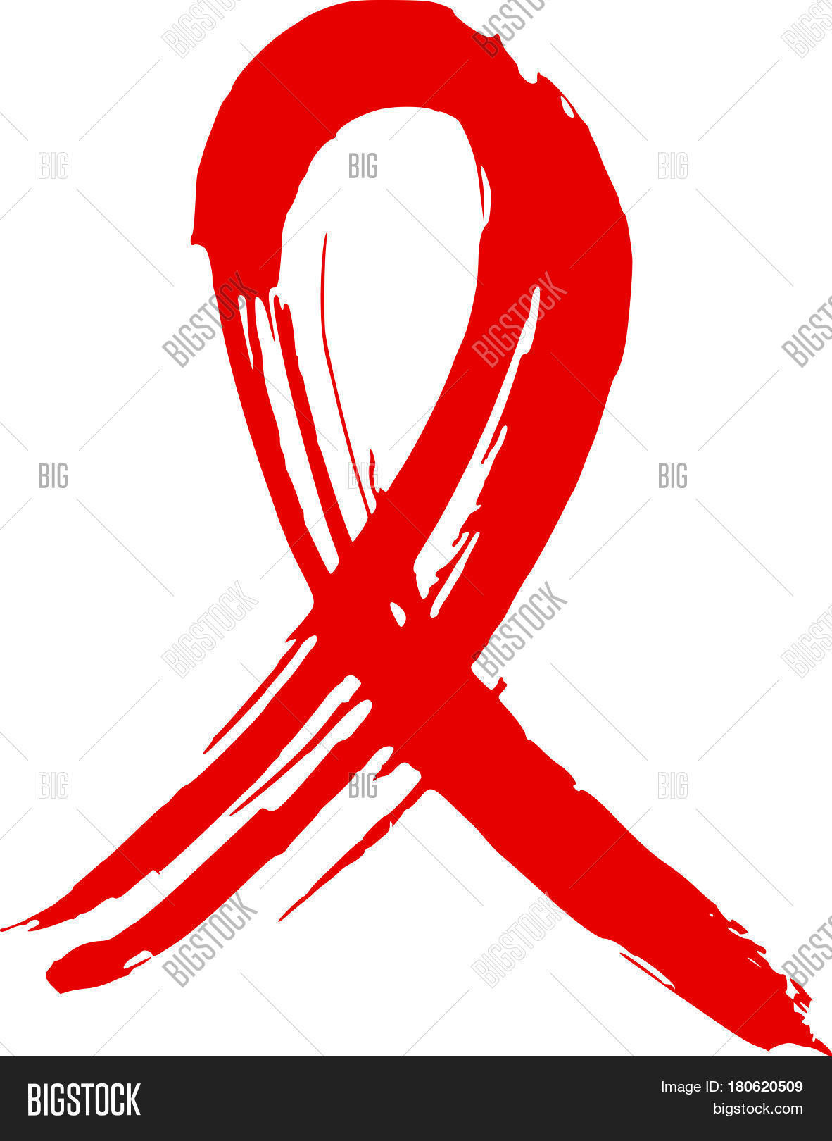 Hand Drawn Red AIDS Vector & Photo (Free Trial) | Bigstock