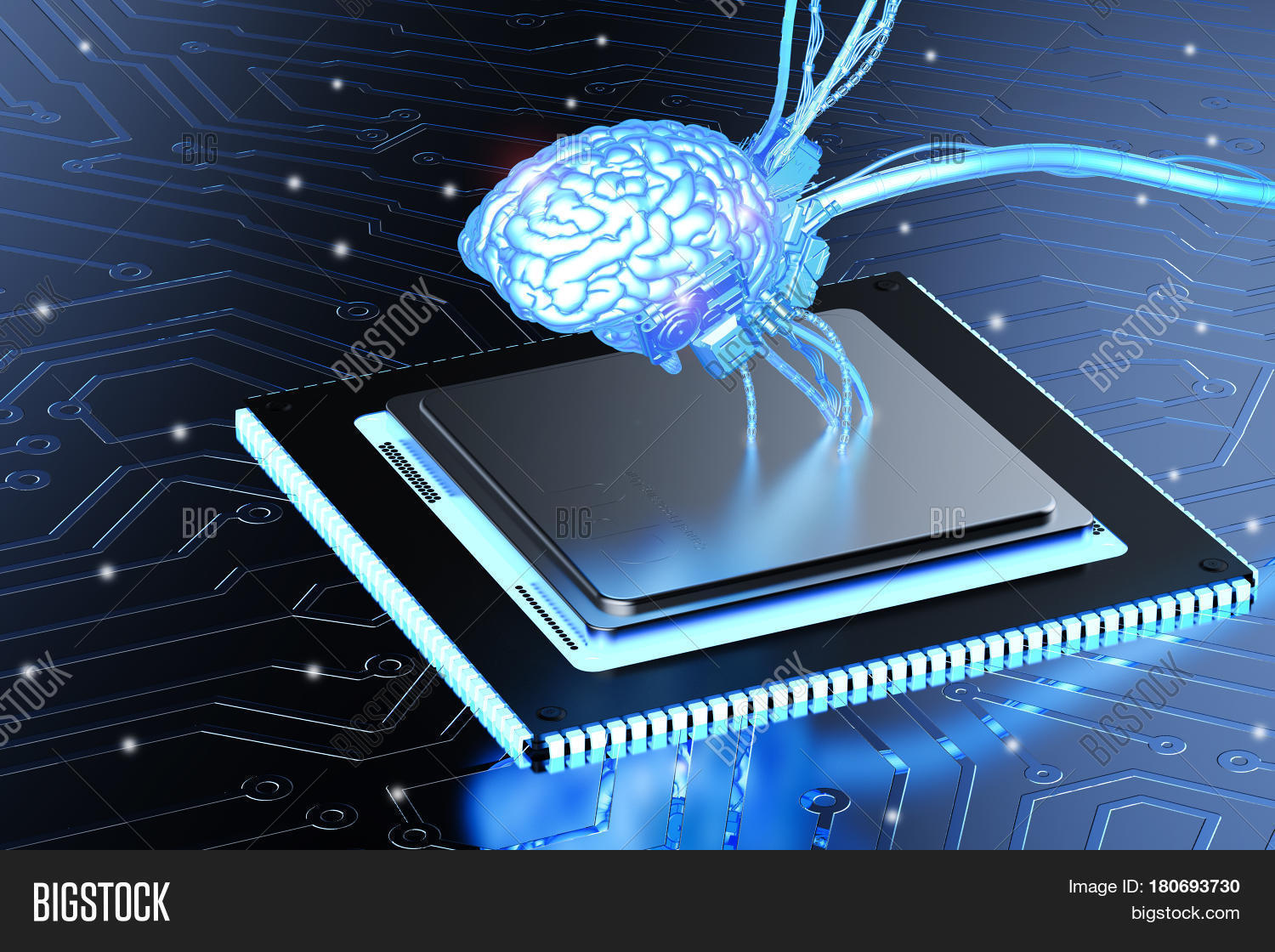 Brain On Cpu Chip Image & Photo (Free Trial) | Bigstock