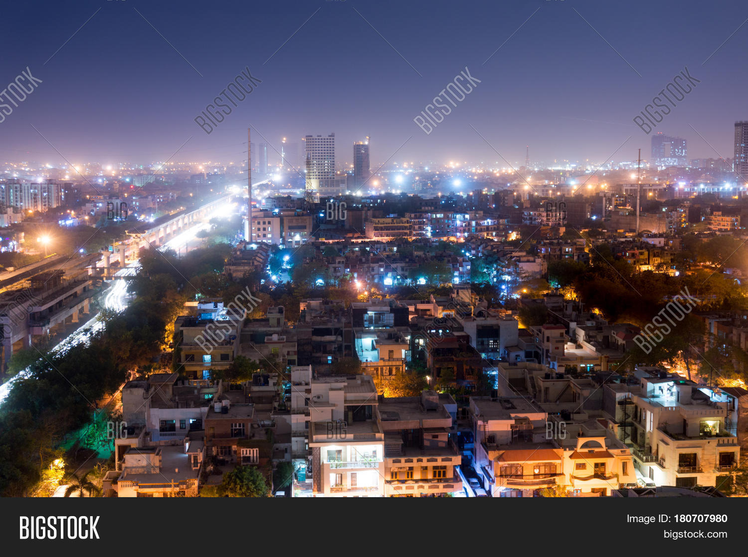 Noida Cityscape Night Image & Photo (Free Trial) | Bigstock
