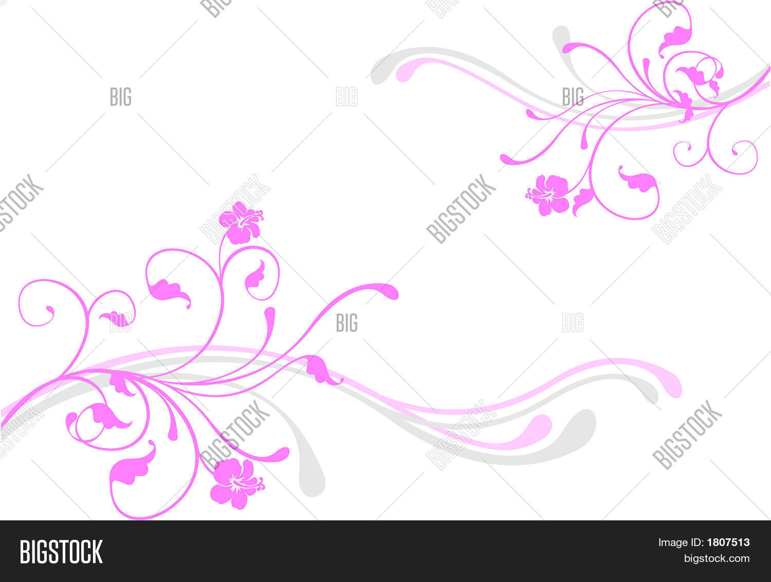 Pink Floral Design Vector & Photo (Free Trial) | Bigstock
