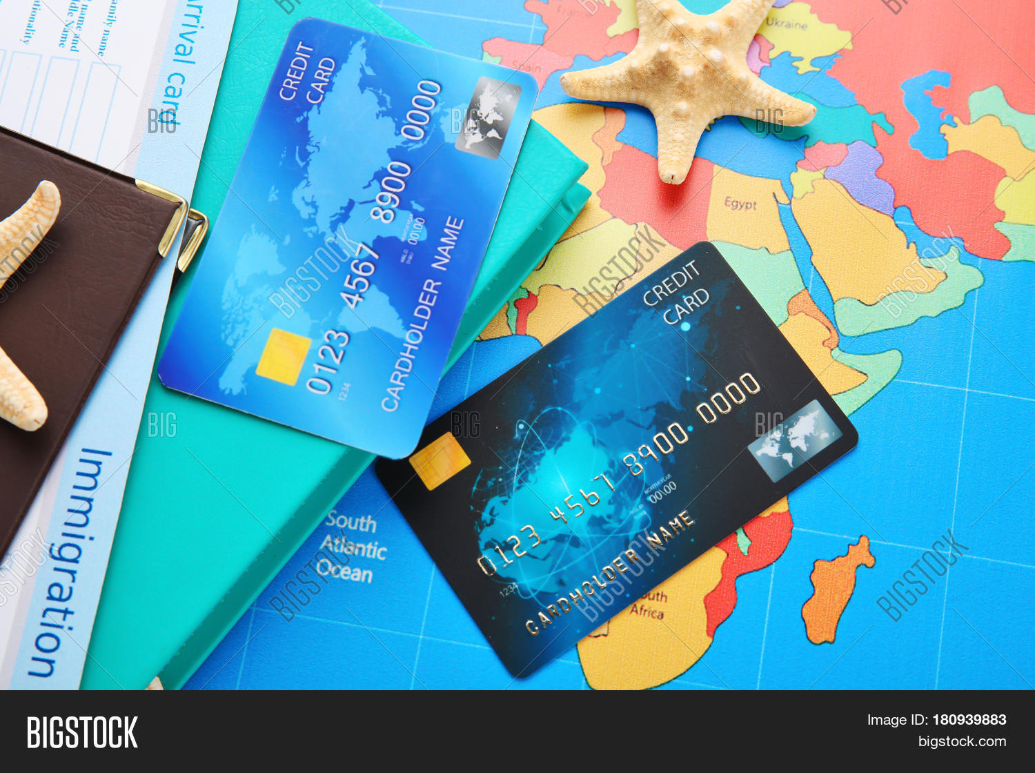 Credit Cards On World Image & Photo (Free Trial) | Bigstock