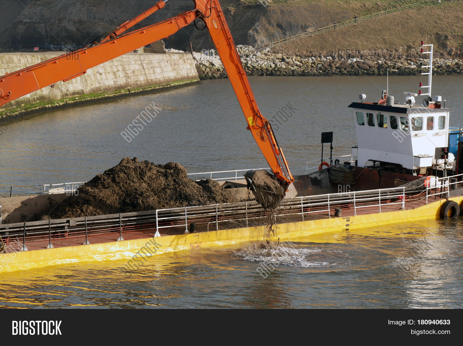 Dredging Ship Scooping Image & Photo (Free Trial) | Bigstock