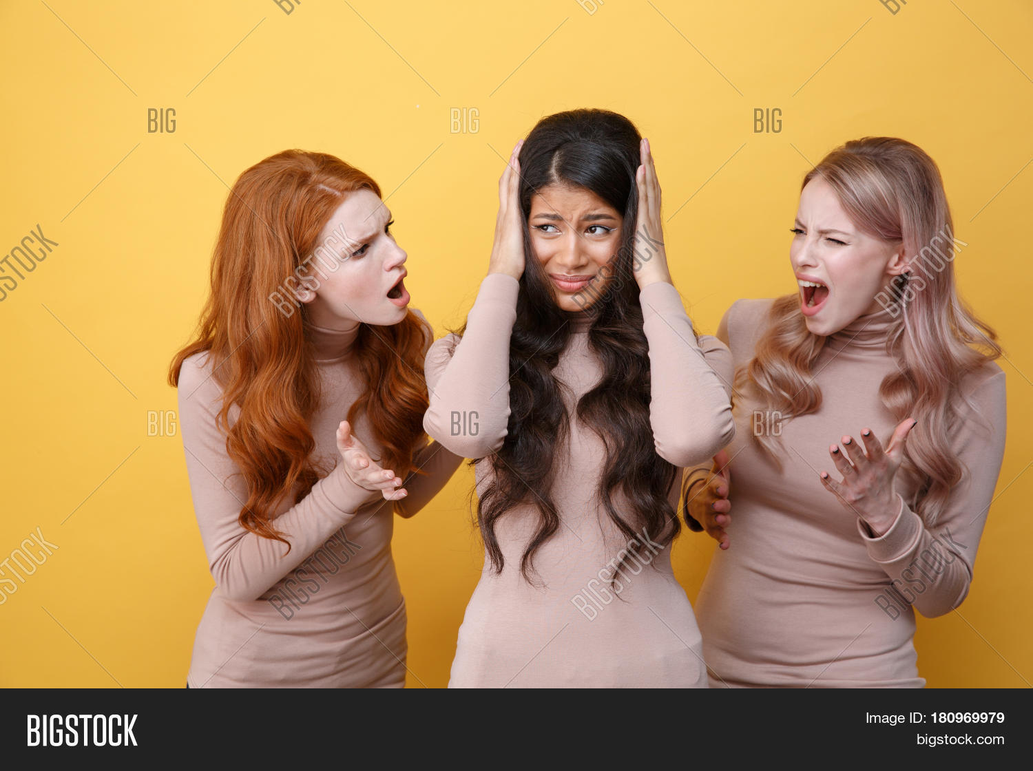 Two Women Screaming On Image & Photo (Free Trial) | Bigstock