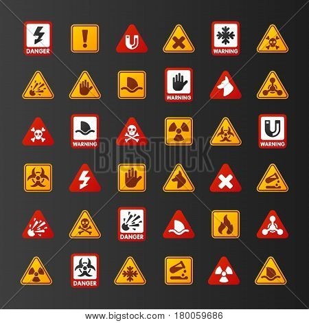 Prohibition Signs Set Vector & Photo (Free Trial) | Bigstock