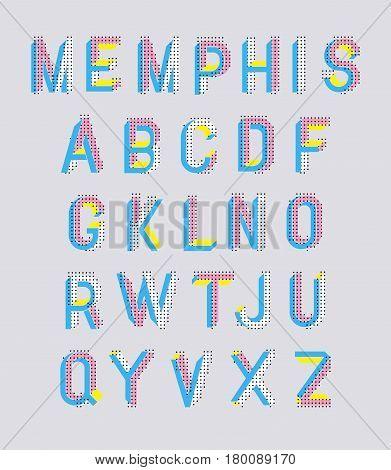 Memphis Style Letters Vector & Photo (Free Trial) | Bigstock