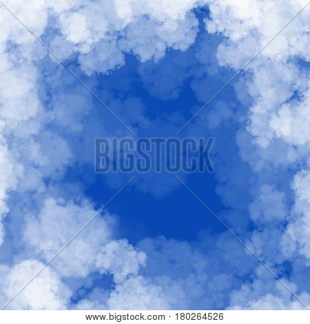 Cloud Frame On Blue Image & Photo (Free Trial) | Bigstock