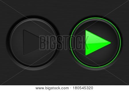 Play Button. Black Vector & Photo (Free Trial) | Bigstock