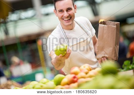 Happy Salesman Holding Image & Photo (Free Trial) | Bigstock