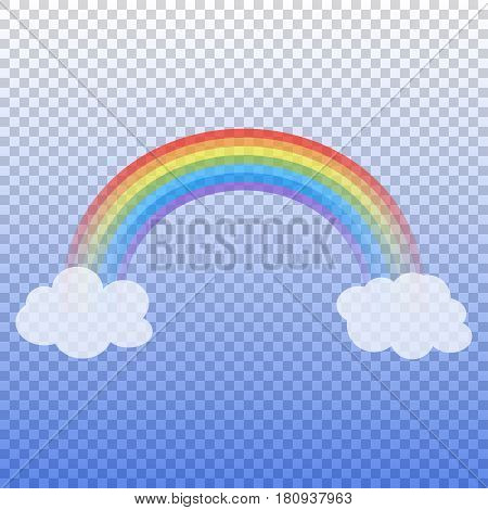 Rainbow Clouds Vector Vector & Photo (Free Trial) | Bigstock
