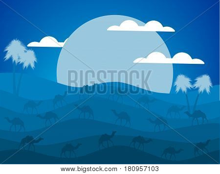 Night Desert Vector & Photo (Free Trial) | Bigstock