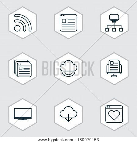 Set 9 Internet Icons Vector & Photo (Free Trial) | Bigstock