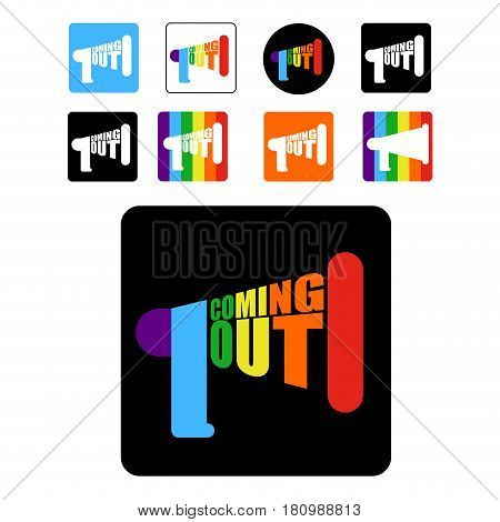 Coming Out Lgbt Sign Vector & Photo (Free Trial) | Bigstock