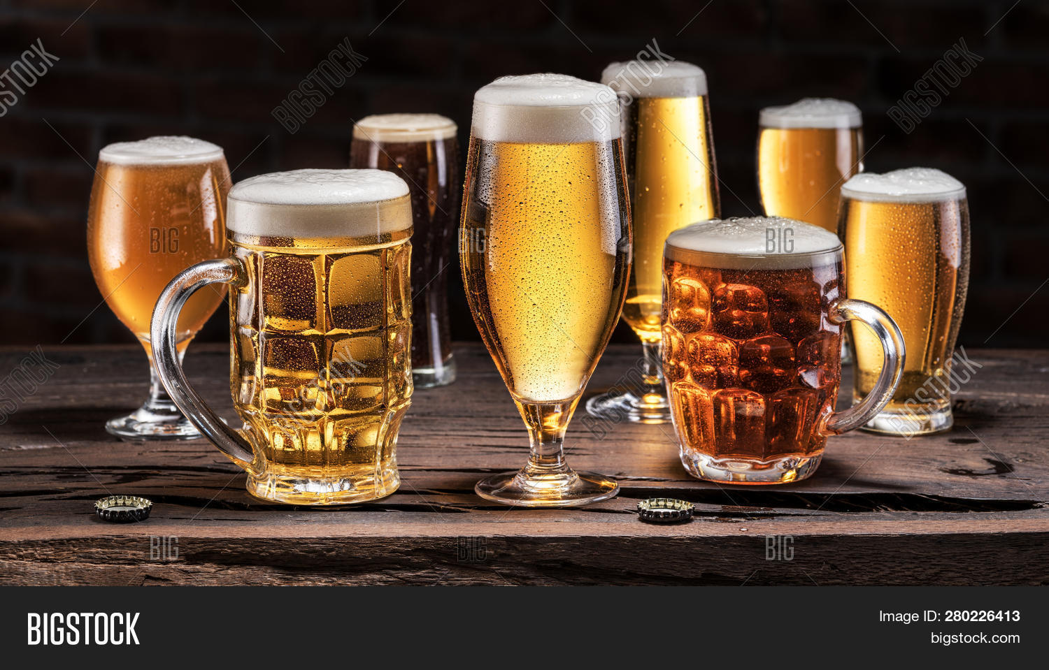 Cold Mugs Glasses Beer Image And Photo Free Trial Bigstock