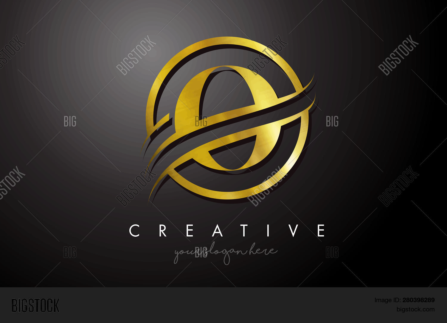 O Golden Letter Logo Vector & Photo (Free Trial) | Bigstock
