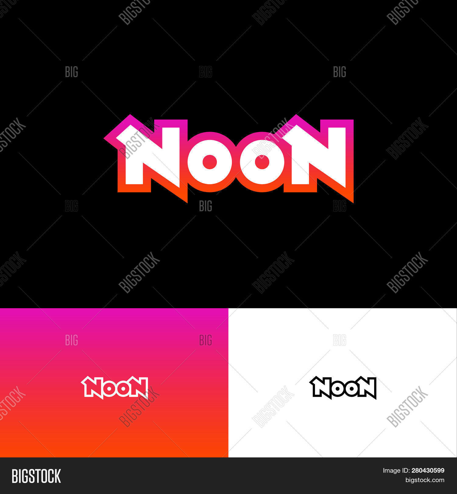 Noon Logo. Letter Vector & Photo (Free Trial) | Bigstock