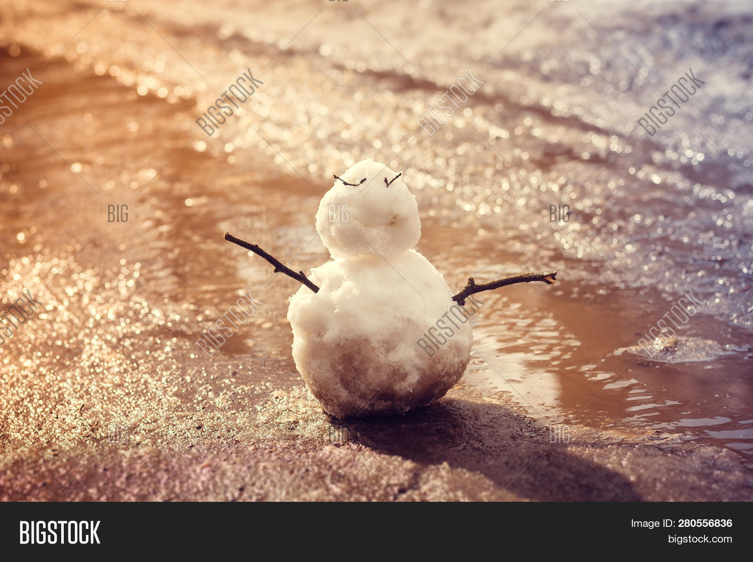 Spring Snowman. Image & Photo (Free Trial) | Bigstock