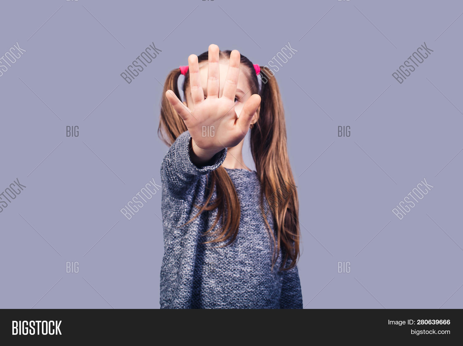 Sad Little Girl Shows Image & Photo (Free Trial) | Bigstock