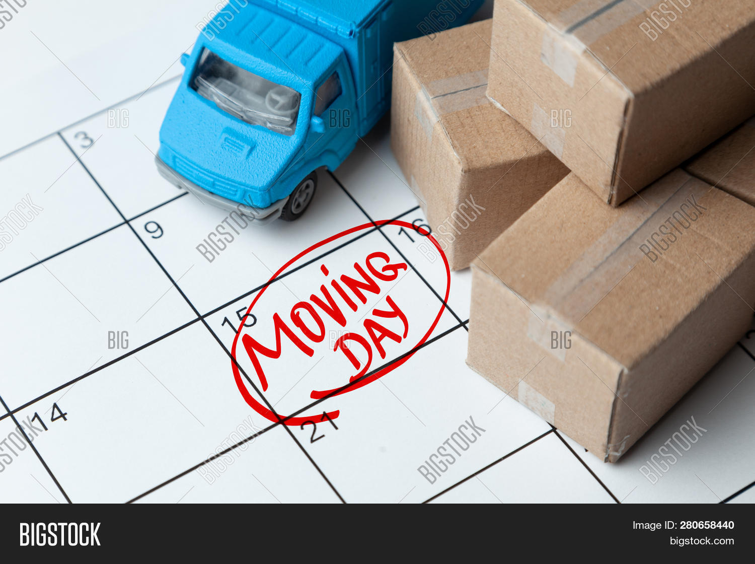 Moving Day On Calendar Image & Photo (Free Trial) | Bigstock