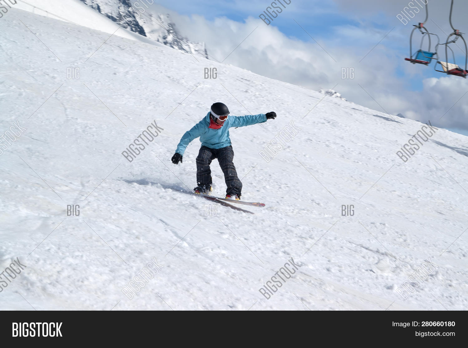 Snowboarder Jumping On Image & Photo (Free Trial) | Bigstock