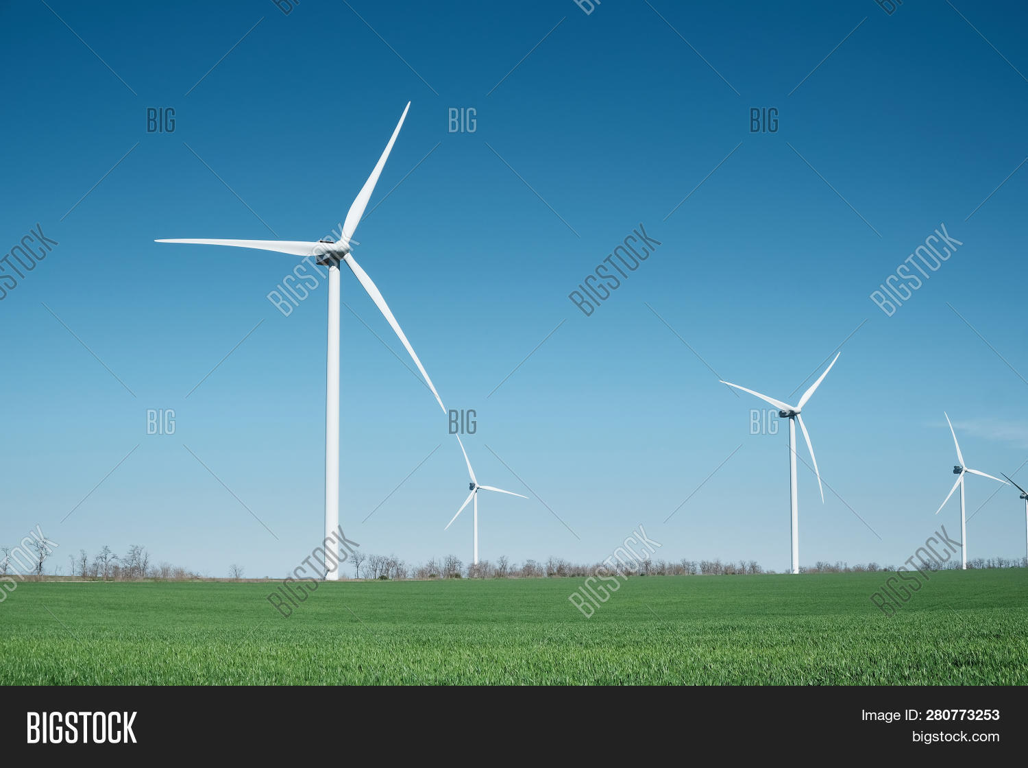 Wind Power Station On Image & Photo (Free Trial) | Bigstock