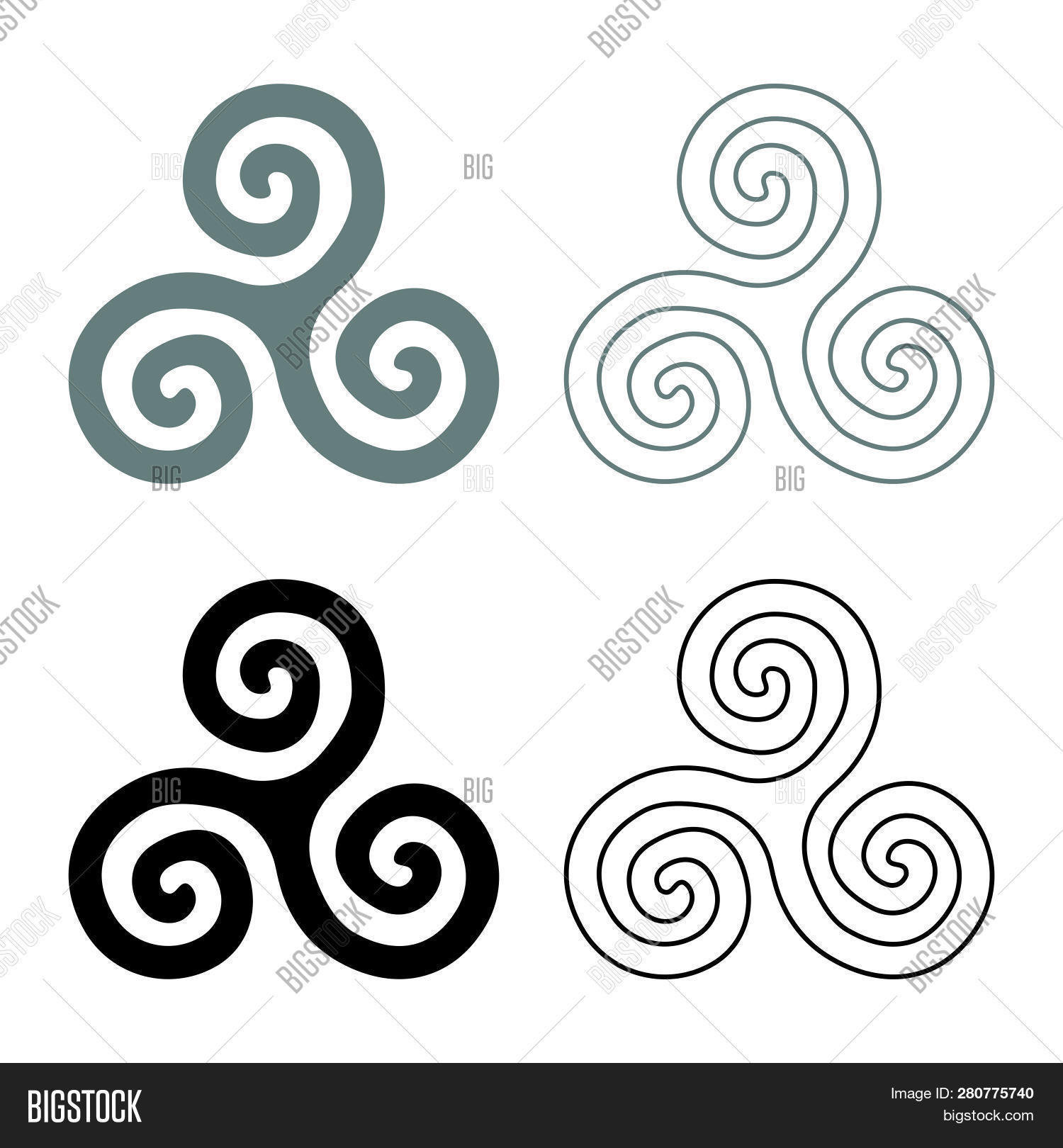 Triskelion Triskele Vector & Photo (Free Trial) | Bigstock