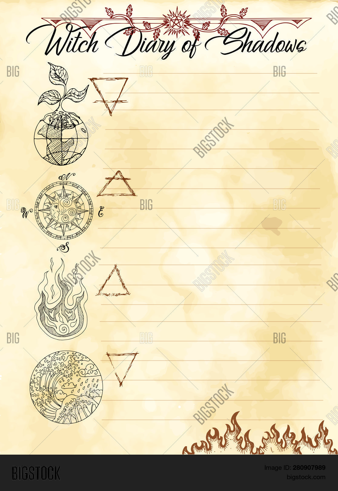 Witch Diary Page 20 Vector & Photo (Free Trial) | Bigstock