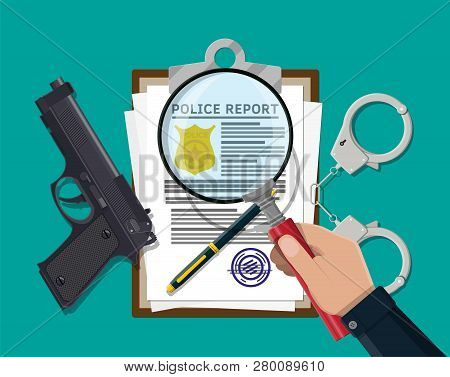 Clipboard Police Vector & Photo (Free Trial) | Bigstock