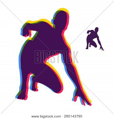 Athlete Starting Vector & Photo (Free Trial) | Bigstock