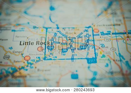 Little Rock On Map. Image & Photo (Free Trial) | Bigstock