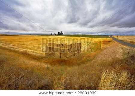 Big Haystack On Autumn Image & Photo (Free Trial) | Bigstock