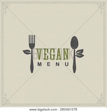 Vegan Menu Logo Vector & Photo (Free Trial) | Bigstock