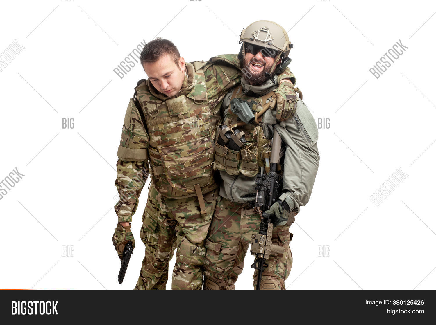Two Soldiers Military Image & Photo (Free Trial) | Bigstock