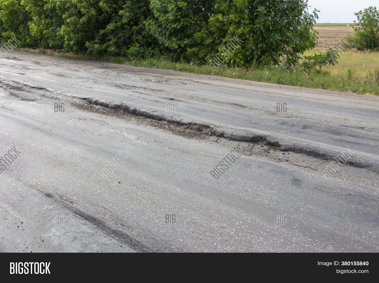 Road Damaged, Asphalt Image & Photo (Free Trial) | Bigstock
