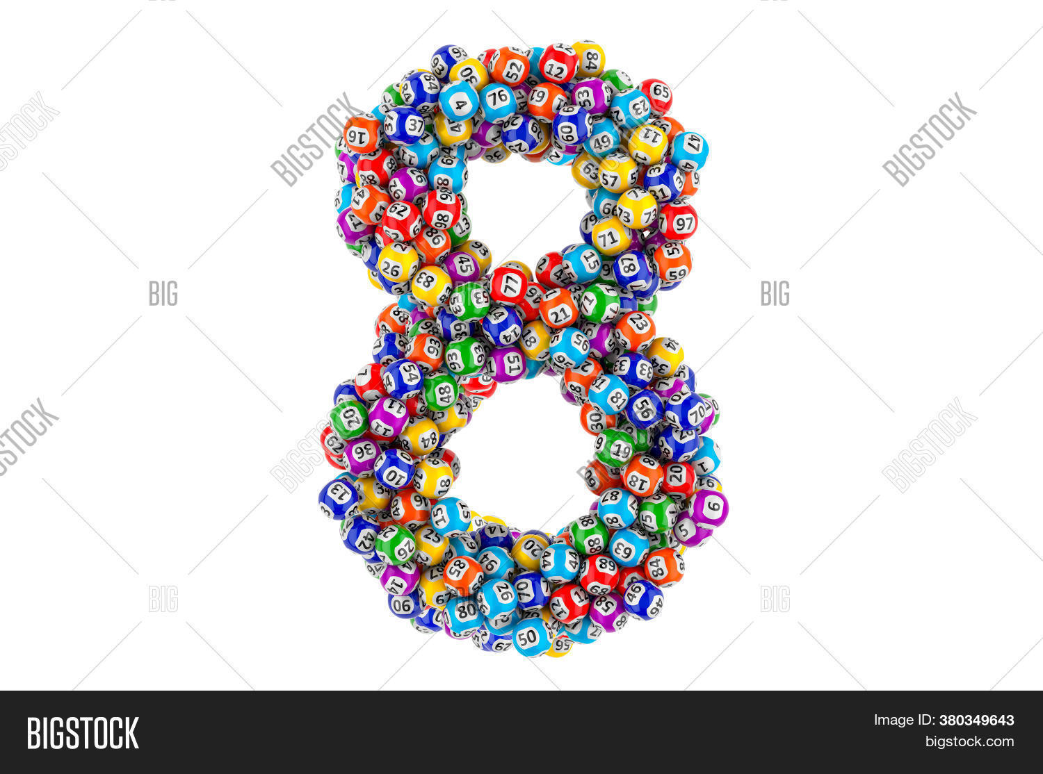 Number 8, Colored Image & Photo (Free Trial) | Bigstock